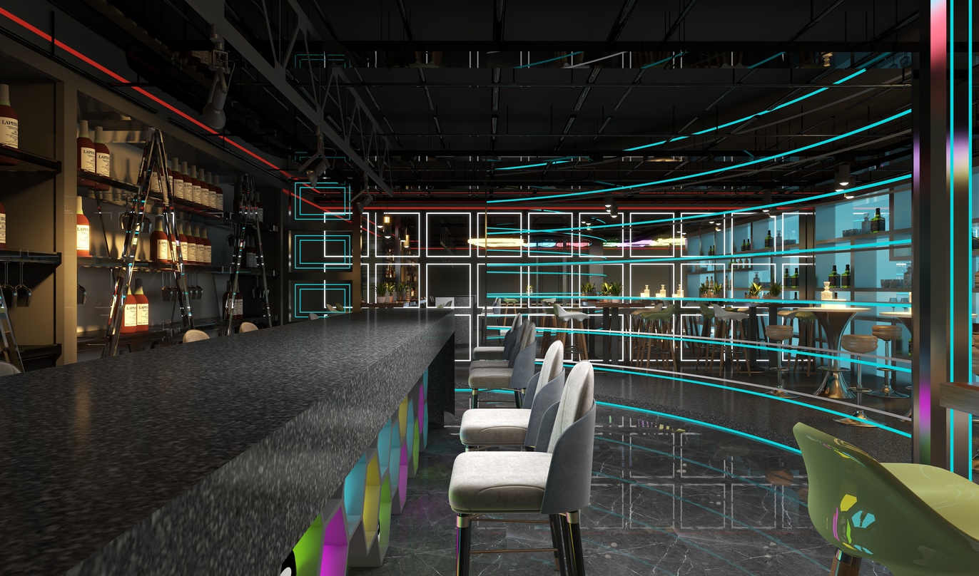 家装109m2酒吧装修效果图-装修设计方案-酷家乐3D云设计