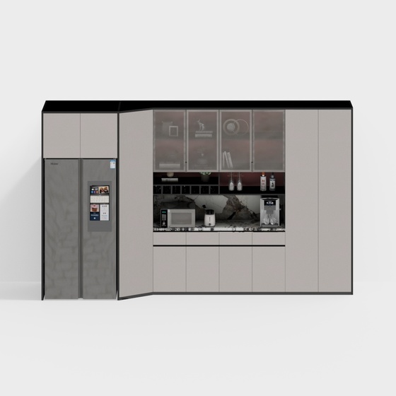 Modern wine cabinet 3D model, Modern wine cabinet free model-coohom ...