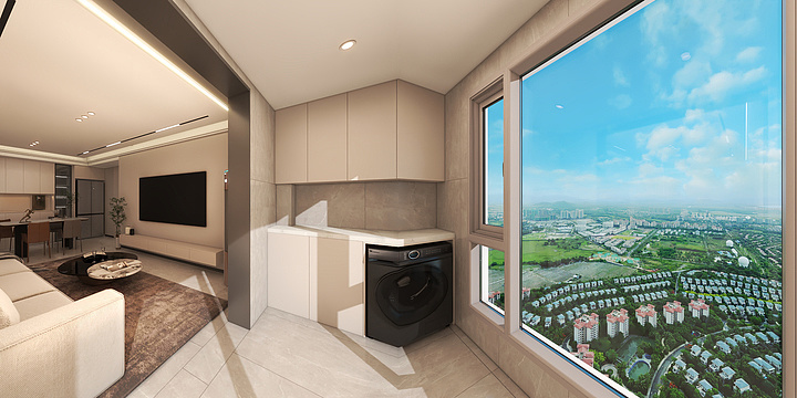 家装84m2荣民2期装修效果图-装修设计方案-酷家乐3D云设计