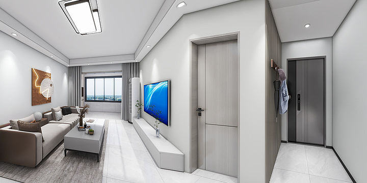 【优秀方案】84m2沙河1.1.1401装修效果图-装修设计方案-酷家乐3D云设计