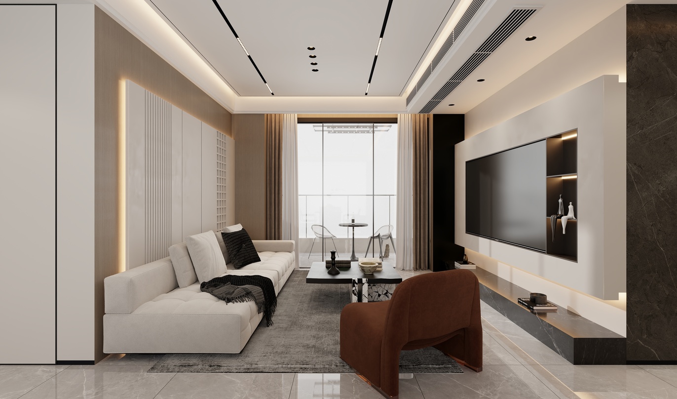 轻奢109m2轻奢109㎡4室装修效果图-装修设计方案-酷家乐3D云设计