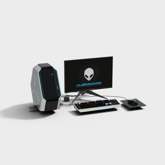 Black Alien Computer 3D Model – Technology Free