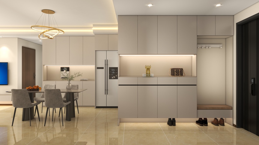 【优秀方案】现代简约109m2碧桂园109㎡1室装修效果图-装修设计方案-酷家乐3D云设计